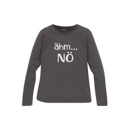 Kidsworld Langarmshirt in anthrazit-meliert | Gr.: 152/158