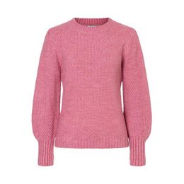 More & More More & More Rundhalspullover, Strukturstrick in berry rose | Gr.: 44