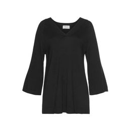 Boysen's BOYSENS V-Ausschnitt-Pullover in schwarz | Gr.: 46