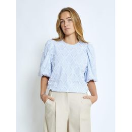 Minus Bluse in Ice Blue Stripe | Gr.: 42