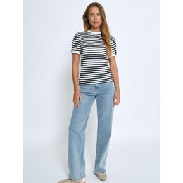 Minus T-Shirt in Black Striped | Gr.: S