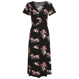 Laura Scott Sommerkleid in schwarz-orange-gebl&uuml;mt | Gr.: 38