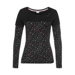 Kangaroos 2-in-1-Langarmshirt in schwarz | Gr.: 52/54