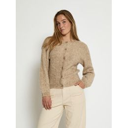 Minus Strickjacke in Tan Melange | Gr.: XXL