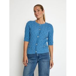 Minus Strickjacke in Parisian Blue | Gr.: XXL
