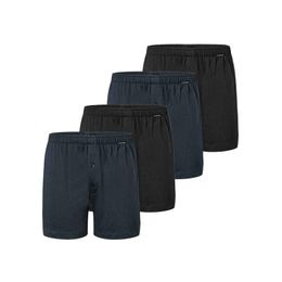 Schiesser Boxershort 4er Pack in Schwarz/Dunkelblau | Gr.: S