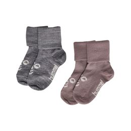 Hummel Long Socken Hmlmini Kinder in GREY MELANGE/TWILIGHT MAUVE | Gr.: 15-17