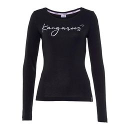 Kangaroos Longsleeve in schwarz | Gr.: 40-42