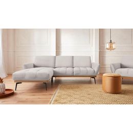 exxpo - SOFA FASHION Ecksofa »Palic, inkl. Rückenverstellung, bequem, elegant, Breite 245cm, L-Form« papyrus