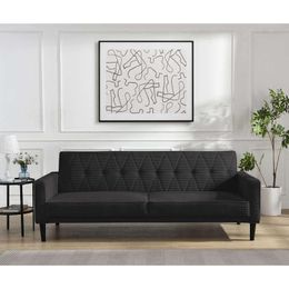 DOREL HOME 3-Sitzer »Avon« Schlafsofa 213cm, Bettfunktion (110/190cm), trendiger Cord o. Webstoff anthrazit 100% Polyester