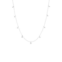 Elli Collierkettchen »Weiß 925 Sterling Silber, mit Kristallen von Swarovski « Silber 45 Halskette für Damen mit Swarovski Kristallen verleiht...