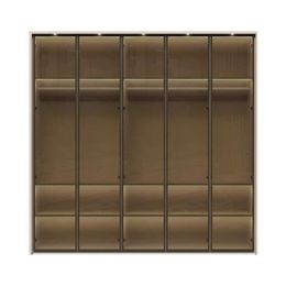 Places of Style Dreht&uuml;renschrank &raquo;Opera Parsol-Glast&uuml;ren, LED-Glasbodenbeleuchtung, mit und ohne Kranz&laquo; Glast&uuml;ren, UV-Lack, LED-Innenbeleuchtung,...