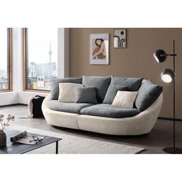 Trendmanufaktur Big-Sofa »Maui, inklusive 4 Rückenkissen und 2 Zierkissen, Designersofa« Organische Form, Sofa frei im Raum stellbar, moderne Optik...
