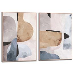 Reinders! Poster »Soft Abstract Set« Wohnzimmer - Braun - MDF - Abstrakt - 50x70 cm Farbe Bild(er): Braun 0