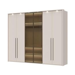 Places of Style Dreht&uuml;renschrank &raquo;Opera Parsol-Glast&uuml;ren, LED-Innenbeleuchtung, mit und ohne Kranz&laquo; Glast&uuml;ren, UV-Lack, LED-Innenbeleuchtung,...