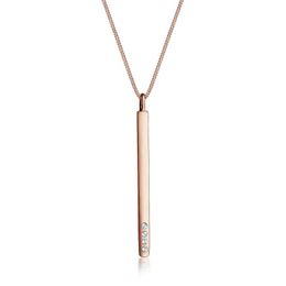 Elli Collierkettchen »Y-Kette Weiß 925 Sterling Silber, mit Kristallen von Swarovski « Rosegold 45 Y-Halskette für Damen mit Swarovski Kristallen...