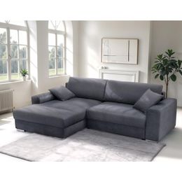 exxpo - SOFA FASHION Ecksofa »Larnaca, inkl. Bettfunktion und Bettkasten, bequem und komfortabel, « mit extrabreiten Rückenkissen und 2 Zierkissen...