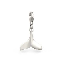 NENALINA Charm-Einhänger »Walflosse Fisch Meer Ozean 925 Silber« Silber Maritimer Walflossen-Charm aus 925er Silber