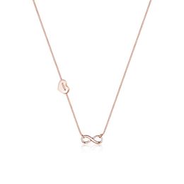 Elli Kette mit Anhänger »Infinity Herz 925 Sterling Silber« Rosegold 45 Halskette für Damen verleiht jedem Outfit einen Hauch von Eleganz