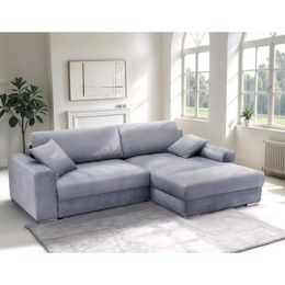 exxpo - SOFA FASHION Ecksofa »Larnaca, inkl. Bettfunktion und Bettkasten, bequem und komfortabel, « mit extrabreiten Rückenkissen und 2 Zierkissen...