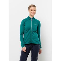 Jack Wolfskin Fahrradjacke »MOROBBIA FZ W« petrol XS (34) XS (34) elastische Fleece-Radjacke