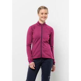 Jack Wolfskin Fahrradjacke »MOROBBIA FZ W« new-magenta XL (46) XL (46) elastische Fleece-Radjacke