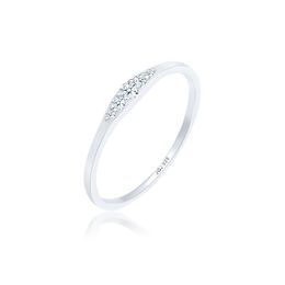 Elli DIAMONDS Verlobungsring »Verlobungsring Diamant (0.09 ct) 925 Silber« Silber 52 mm Traumhaft strahlender Ring für Damen