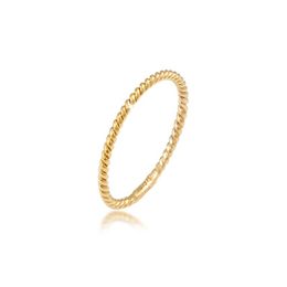 Elli Premium Damen Fingerring &raquo;Gedreht 375 Gelbgold&laquo; gold