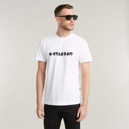 G-Star Raw G-STAR T-Shirt »Graphic Script R« white M M Kurzarm-Design, ideal für Sommer und Übergangszeiten