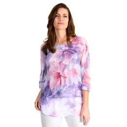 HERMANN LANGE Collection 3/4-Arm-Shirt mit floralem Muster flieder-offwhite 50 50 Shirt von HERMANN LANGE