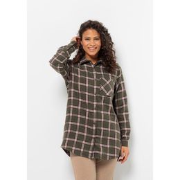 Jack Wolfskin Flanellbluse »MORGENLUFT SHIRT W« island-moss-41 XXL (48) XXL (48) Langgeschnittene Flanellbluse