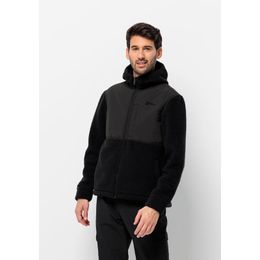 Jack Wolfskin Fleecejacke »FELSLICHT HOODED JKT M« mitKapuze black L (52) L (52) Leichte Sherpa Fleecejacke