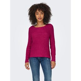 Only Damen Only Strickpullover &raquo;ONLGEENA XO L/S PULLOVER KNT NOOS&laquo; mit Rundhalsausschnitt rot M