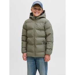 Jack & Jones Jack & Jones Junior Herren Steppjacke &raquo;JJELEMENTS PU PUFFER JNR&laquo; mit Kapuze gr&uuml;n 128