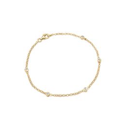 Elli Armband &raquo;Klassisch Basic 925 Silber, mit Kristallen von Swarovski &laquo; Gold 19cm Elegantes Armband aus 925er Sterling Silber