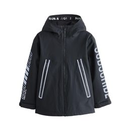 next Jacke Jungen Gr&ouml;&szlig;e 128 hellgrau / schwarz