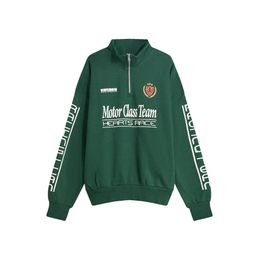 Bershka Sweatshirt 'MOTOR CLASS TEAM' male Green size M