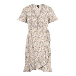 V&eacute;ro Moda VERO MODA Kleid 'VMHenna' Damen Gr&ouml;&szlig;e 40 beige / gr&uuml;n / rot Winterkleid