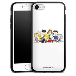 DeinDesign iPhone SE (2022) Handy Slim Case extra d&uuml;nn Silikon Handyh&uuml;lle schwarz H&uuml;lle Merchandise Kindheit Peanuts Silikon Slim Case