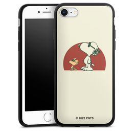 DeinDesign iPhone SE (2022) Handy Slim Case extra d&uuml;nn Silikon Handyh&uuml;lle schwarz H&uuml;lle Kindheit Snoopy Official Licensed Product Silikon Slim Case