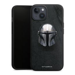 DeinDesign iPhone 14 Plus Handy Premium Silikon Hülle Handyhülle schwarz Case Star Wars Official Licensed Product The Mandalorian Silikon Premium Case