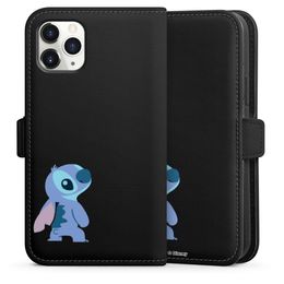 DeinDesign iPhone 11 Pro Handy Klapph&uuml;lle Handyh&uuml;lle aus Kunst Leder schwarz Flip Case Disney Lilo & Stitch Merchandise Sideflip mit Lasche