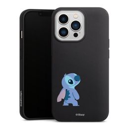 DeinDesign iPhone 13 Pro Handy Premium Silikon H&uuml;lle Handyh&uuml;lle schwarz Case Disney Lilo & Stitch Merchandise Silikon Premium Case