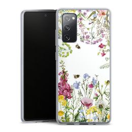 DeinDesign Galaxy S20 FE Handy Silikon H&uuml;lle Case transparent Handyh&uuml;lle Nature Flowers Meadow Silikon Case
