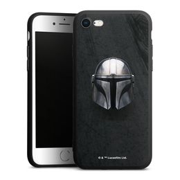 DeinDesign iPhone SE (2020) Handy Premium Silikon H&uuml;lle Handyh&uuml;lle schwarz Case The Mandalorian Official Licensed Product Star Wars Silikon Premium Case