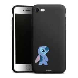 DeinDesign iPhone SE (2020) Handy Premium Silikon H&uuml;lle Handyh&uuml;lle schwarz Case Merchandise Disney Lilo & Stitch Silikon Premium Case