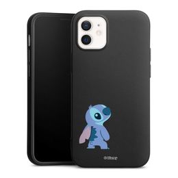 DeinDesign iPhone 12 mini Handy Premium Silikon H&uuml;lle Handyh&uuml;lle schwarz Case Disney Lilo & Stitch Merchandise Silikon Premium Case