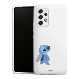 DeinDesign Galaxy A53 5G Handy Silikon H&uuml;lle Case wei&szlig; Handyh&uuml;lle Merchandise Disney Lilo & Stitch Silikon Case