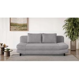 3-Sitzer Home Affaire, B:209cm H:86cm T:96cmhellgrau, 100% Polyester, Sofas, "LENNARA Schlafsofa mit Bettkasten, Maße B/T/H: 209/96/86 cm", Sofa mit