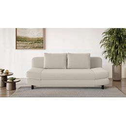 3-Sitzer Home Affaire, B:209cm H:86cm T:96cmcreme, 100% Polyester, Sofas, "LENNARA Schlafsofa mit Bettkasten, Maße B/T/H: 209/96/86 cm", Sofa mit